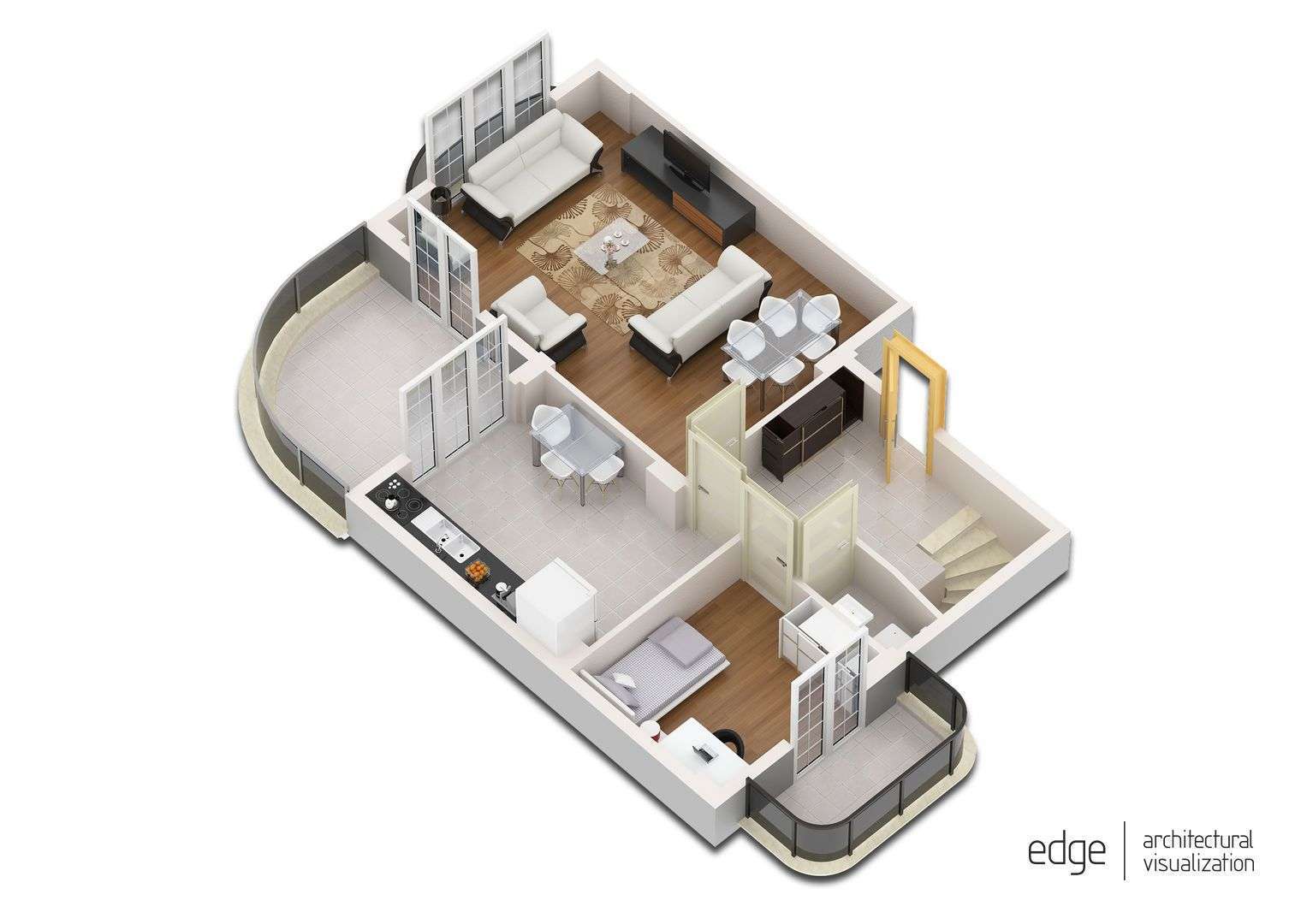 Mimari 3D Kat Planı – Edge Architectural Visualization